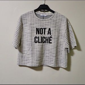 Zara | Tops | Zara Textured Cropped Tshirt | Poshmark